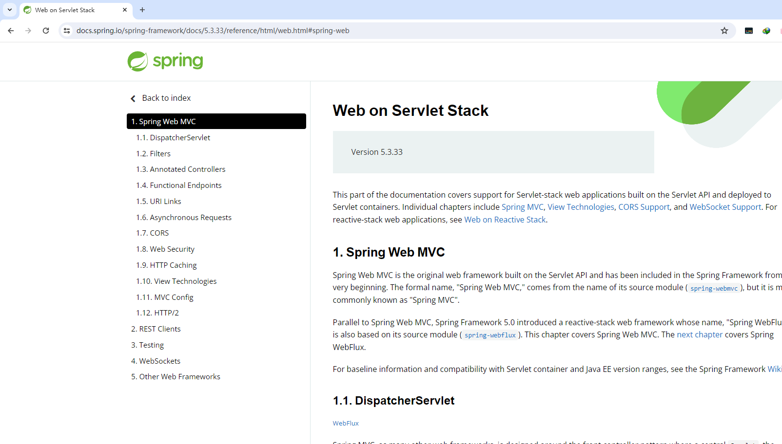 查看SpringMVC官方文档 - 知乎