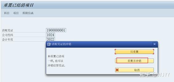 FBRA重置清帐凭证时“只重置”和“重置并冲销”的区别 - 知乎