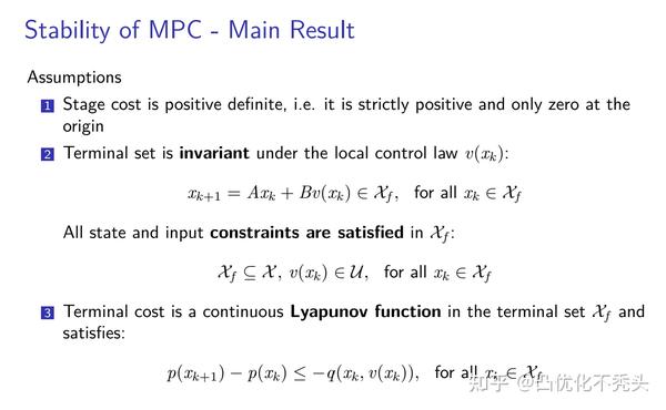 【Linear MPC入门】Model Predictive Control Algorithm, Feasibility and Stability - 知乎