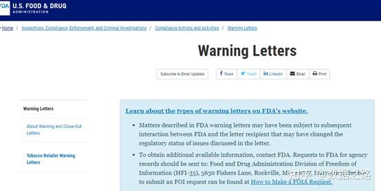 医疗器械的FDA483表格与警告信 - 知乎