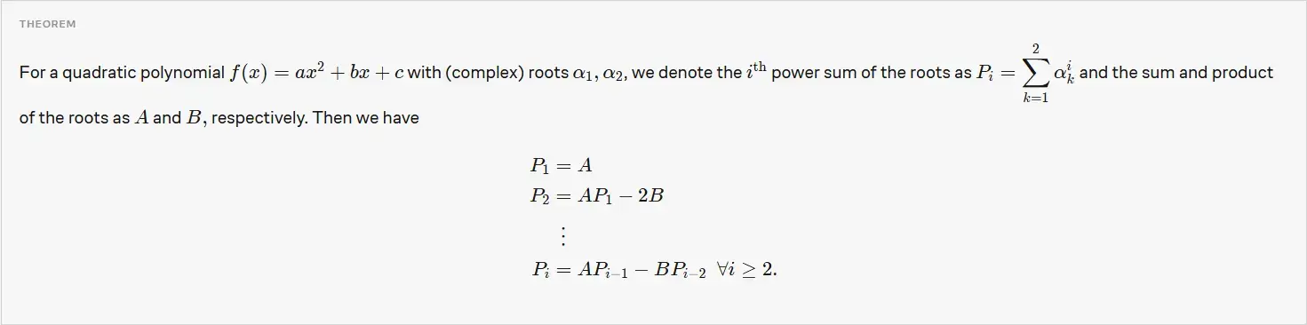 牛顿恒等式（Newton's identities） - 知乎