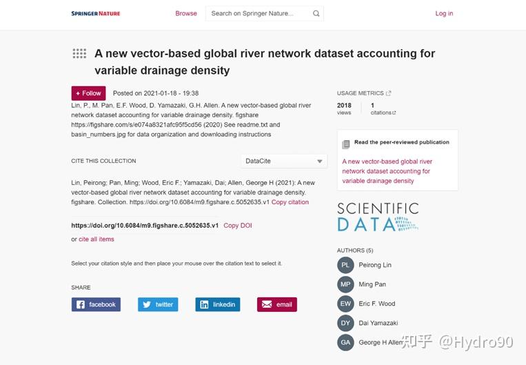 MERIT Hydro–Vector（解释可变排水密度的矢量全球河流网络数据集）介绍及下载 - 知乎