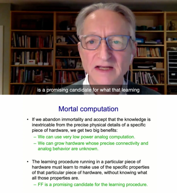 近万人围观Hinton最新演讲：前向-前向神经网络训练算法，论文已公开 - 知乎