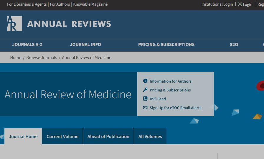 《Annual Review of Medicine》杂志影响因子多少？几区？ - 知乎