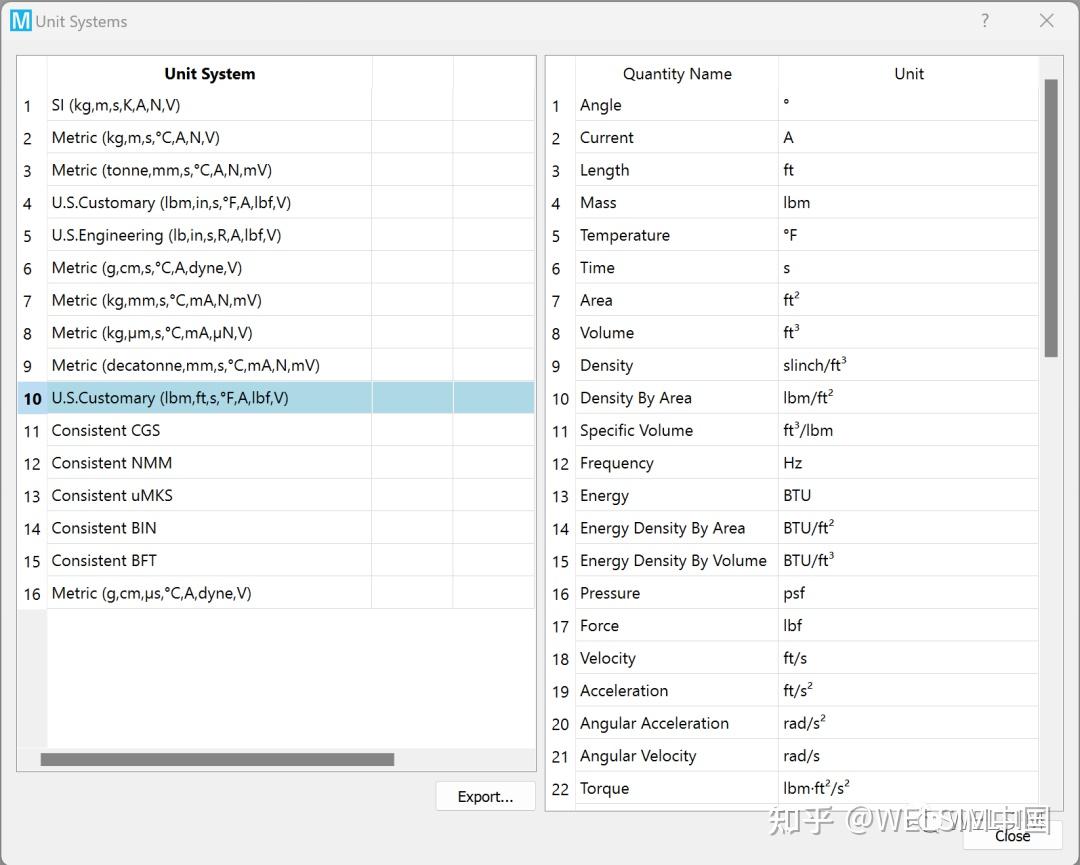 通用工程仿真CAE软件中的量纲与单位 - 知乎