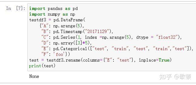 Pandas中关于rename函数中参数inplace的作用 - 知乎