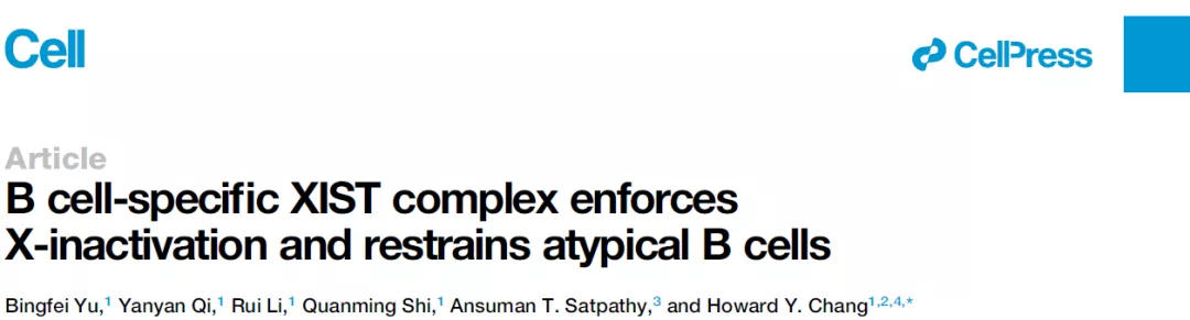 XIST介导的X染色体失活参与调控免疫的两性差异 - 知乎