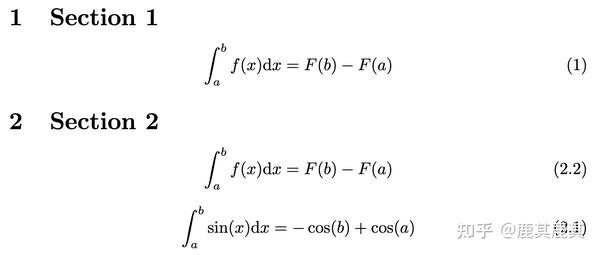 [LaTeX学习] [7] 公式编号形式：主编号+子编号 - 知乎