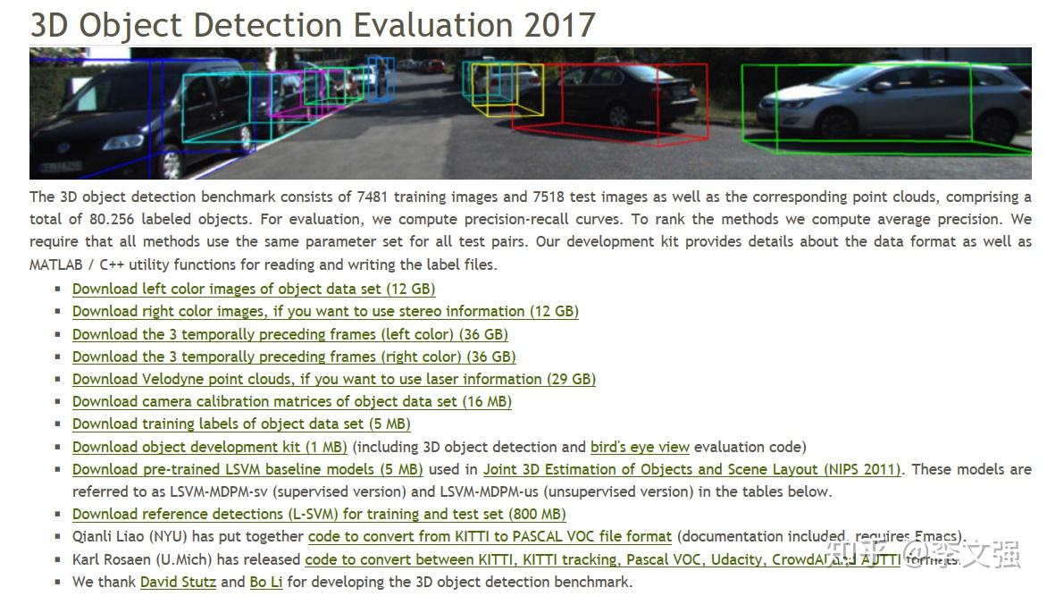 KITTI 数据集 3D Object Detection 评测解读 - 知乎