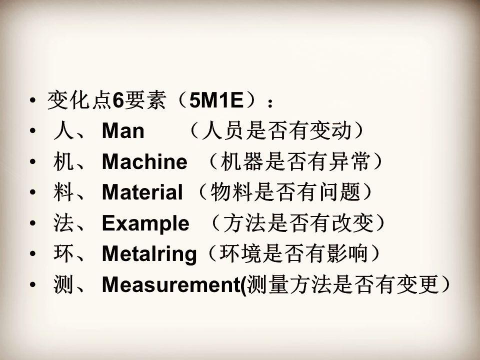 告别不良？这套经典的5M1E变化点管理需要看 - 知乎