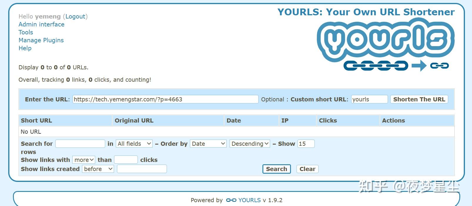 【docker/宝塔】建立自己的短链接服务——YOURLS - 知乎