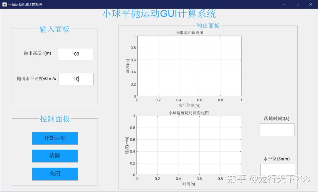 MATLAB的guide制作平抛运动GUI界面步骤加程序 - 知乎