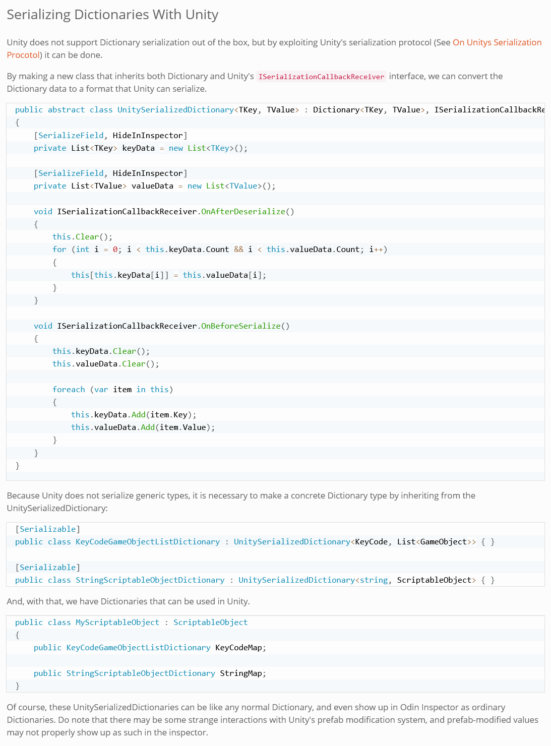 关于Unity中Inspector序列化显示Dictionary的方法 - 知乎