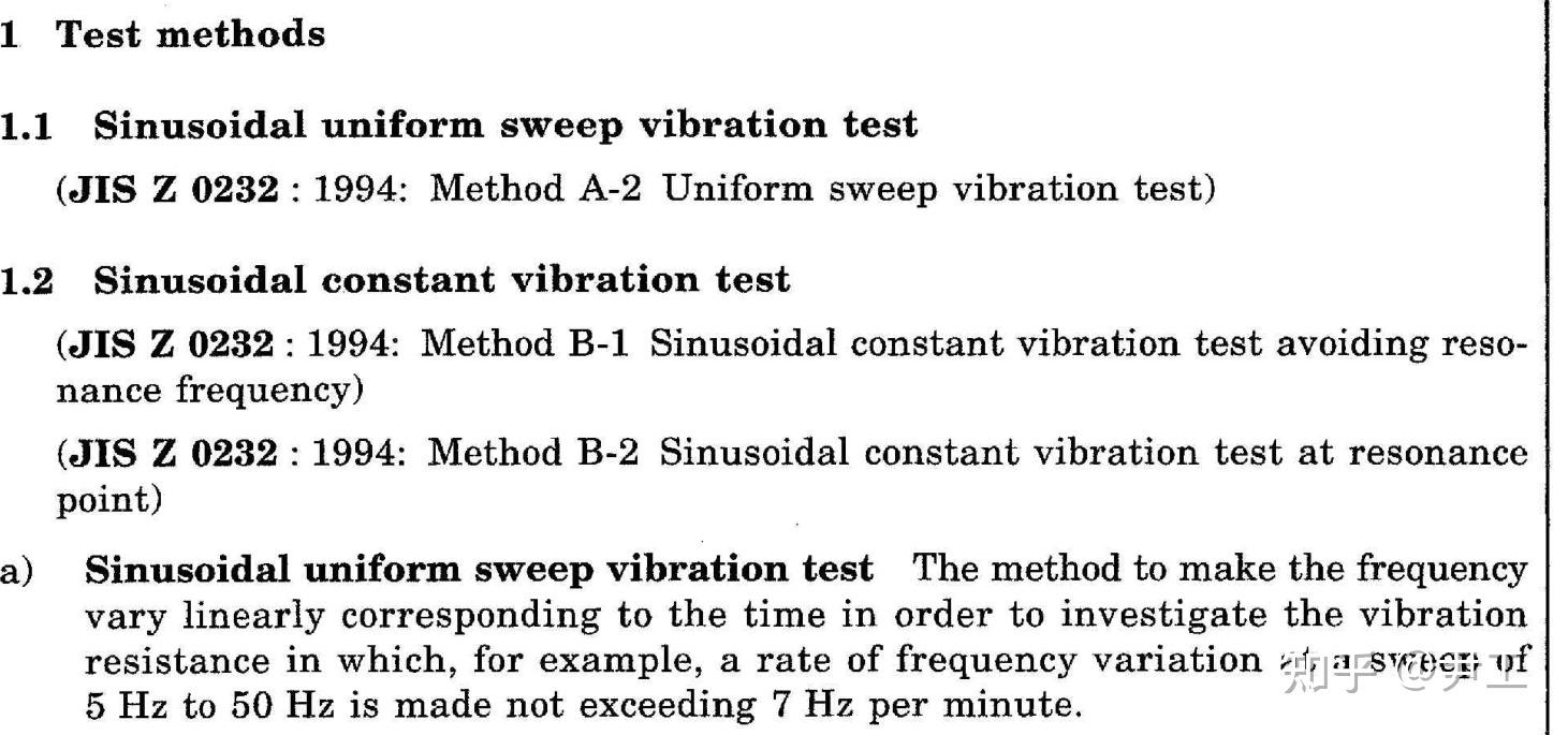 JIS-Z-0232-2018包装振动测试标准 - 知乎