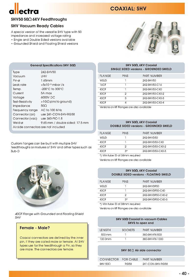 Allectra同轴型SHV50欧姆真空馈通 - 知乎