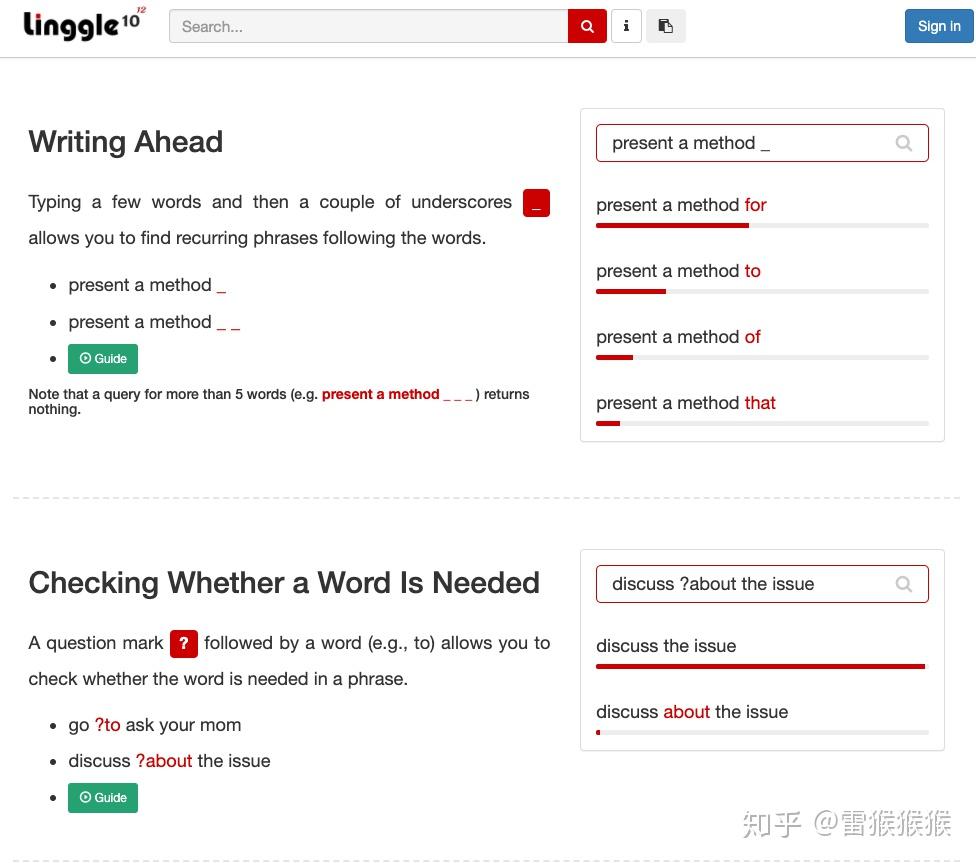 英语搭配工具Linggle的使用指南 - 知乎