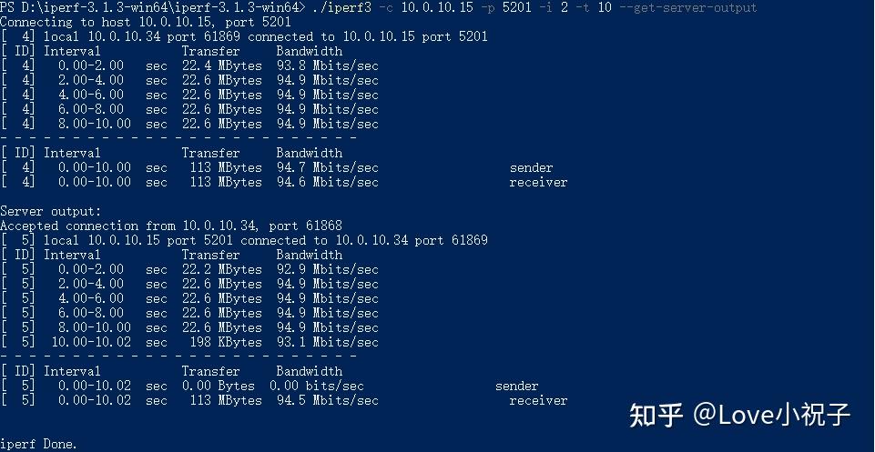 Iperf3测速教程 - 知乎