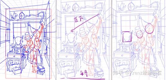 Krenz绘画教室【优秀作业心得】基础透视与结构-0111 - 知乎