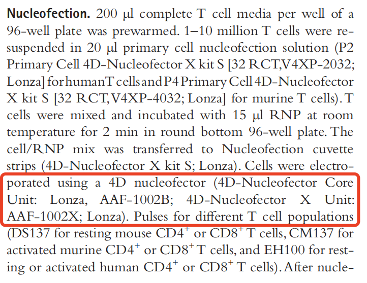 Lonza 4d-Nucleofector X小体积转染应用分享！ - 知乎