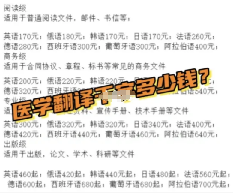 医学翻译千字多少钱?国内最大医学翻译公司 知乎