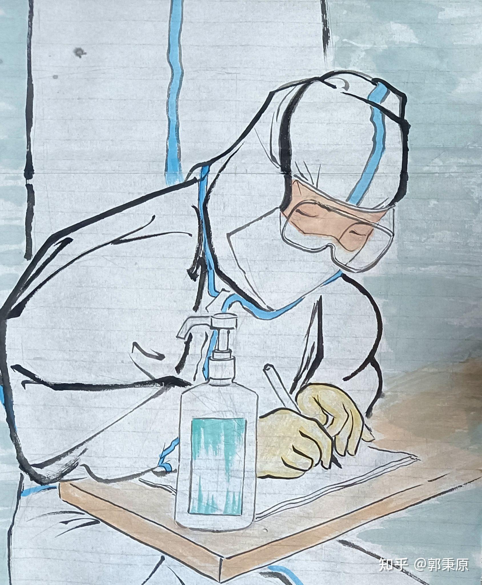 20221112日练笔：防疫国画人物练习，古代人物练习 - 知乎