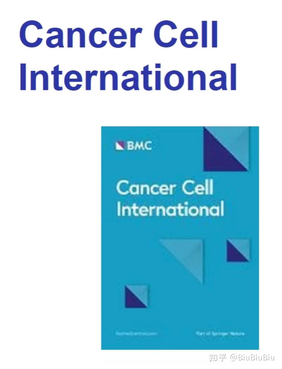 Cancer Cell International期刊评测 - 知乎