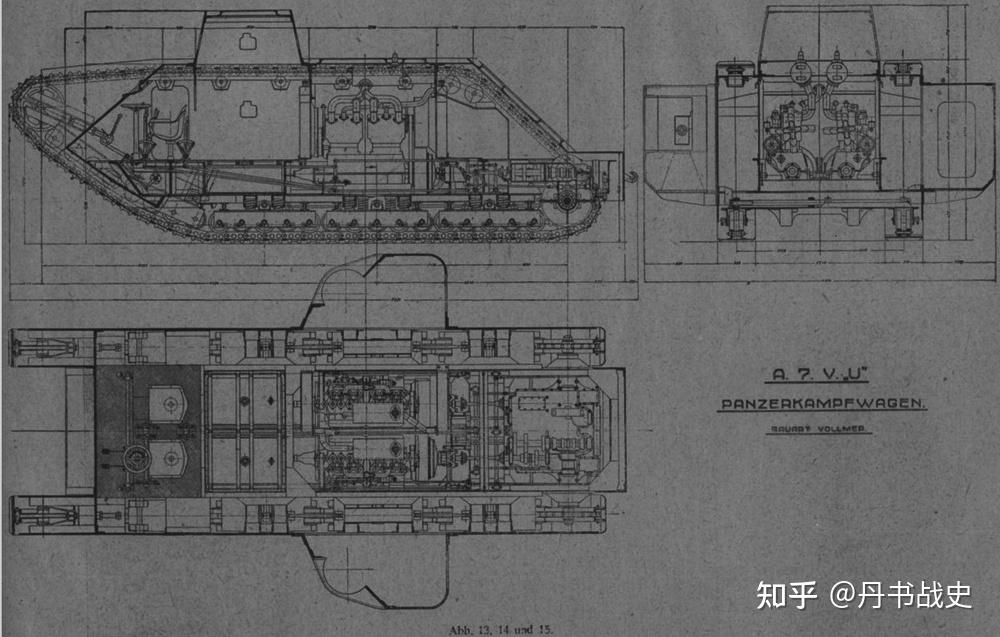 一战德国的A7V-U坦克，模仿英国的设计，但来不及上战场 - 知乎