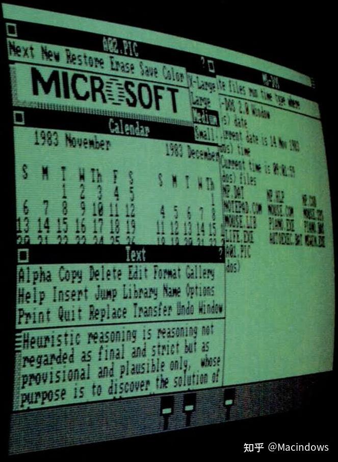 Windows 1.0开发历程和程序集 - 知乎
