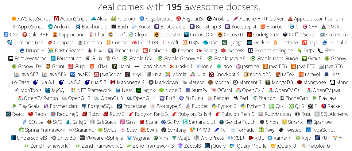 酷站推荐 - zealdocs.org - ZEAL | offline developer documentation browser - 知乎