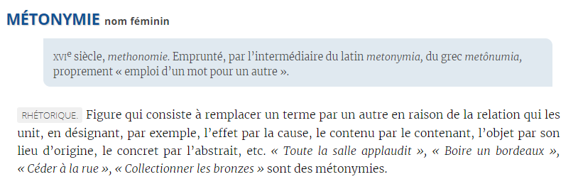 法语专八不得不知的知识点！métonymie 你掌握了吗？ - 知乎