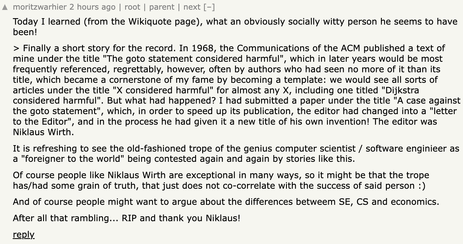 图灵奖得主Niklaus Wirth逝世，从Euler到Pascal，一代编程巨星陨落 - 知乎