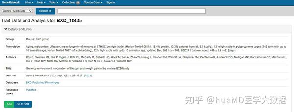 医学大数据及其综合分析（二）—— BXD小鼠数据库/GeneNetwork介绍 (3) - 知乎