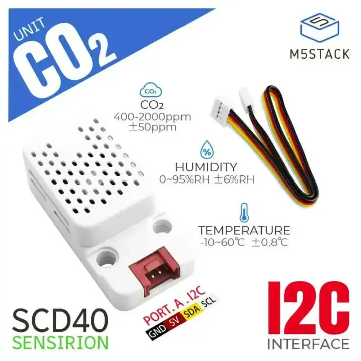 适用于制造商的Sensirion SCD40 CO2传感器单元：M5Stack UNIT CO2和TeHyBug ESP8285设备 - 知乎