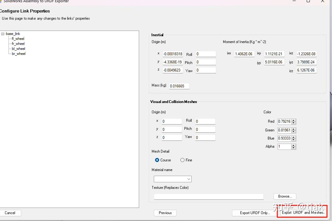 SolidWorks 生成 URDF, 在 Rviz2 中预览并导入Gazebo - 知乎