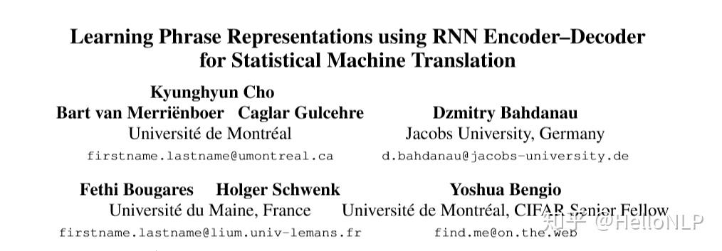 【论文解读】RNN Encoder–Decoder - 知乎