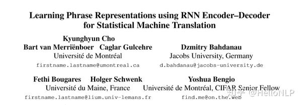 【论文解读】RNN Encoder–Decoder - 知乎