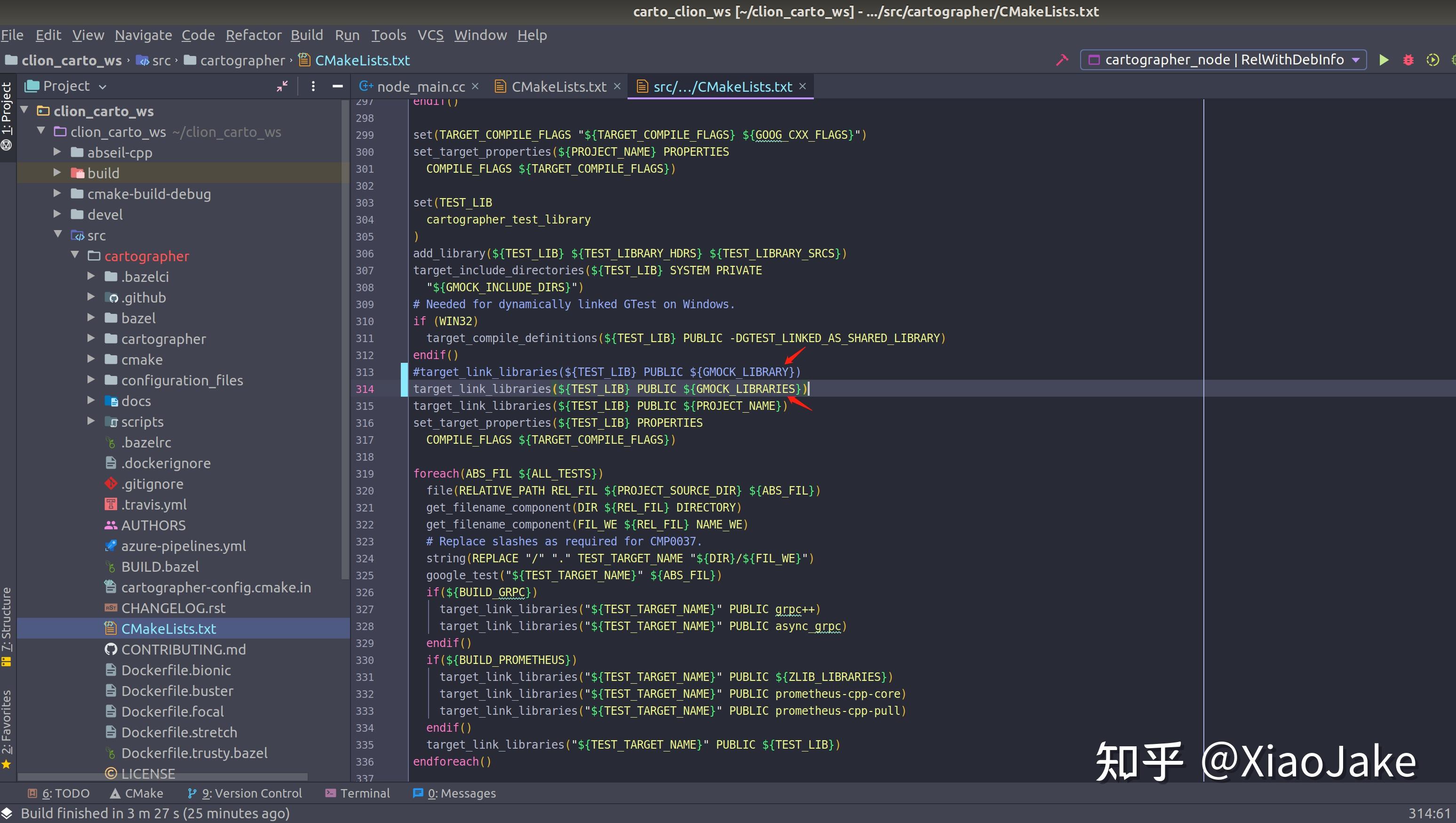 第一篇：clion_carto_ws工作空间搭建方法,解决cartographer代码跳转问题 - 知乎