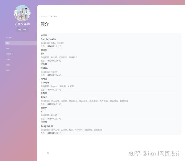 基于web的个人网页响应式页面设计与实现 Htmlcssjavascript（web前端网页制作课作业） 知乎
