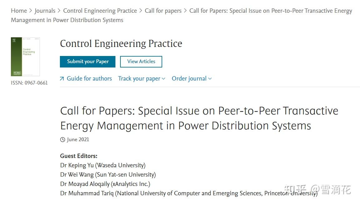 Elsevier旗下的Control Engineering Practice期刊投稿流程 - 知乎