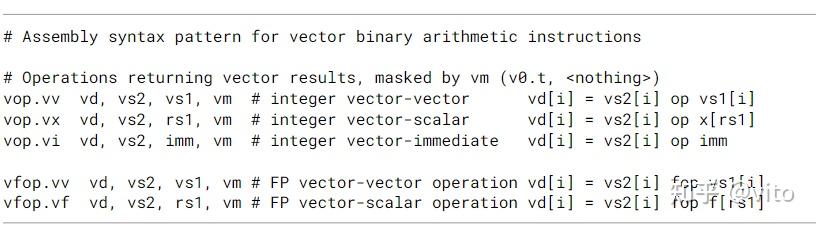 RISCV V扩展（二）Vector指令文档 - 知乎
