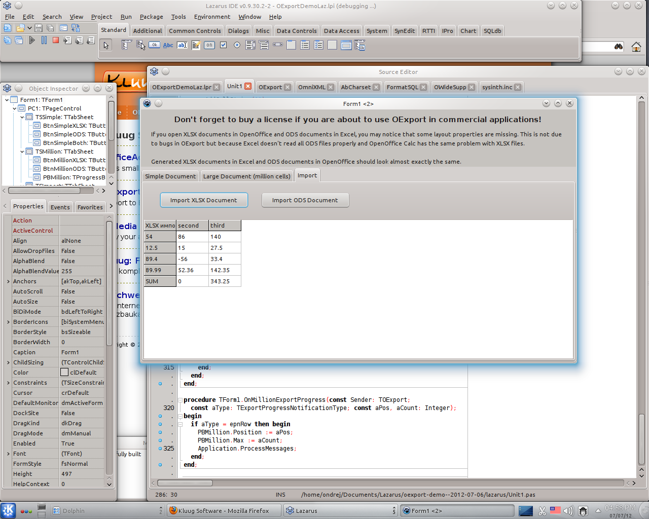 OExport —XLSX/XLS/ODS/CSV 原生 Delphi/Lazarus 导入/导出库 - 知乎