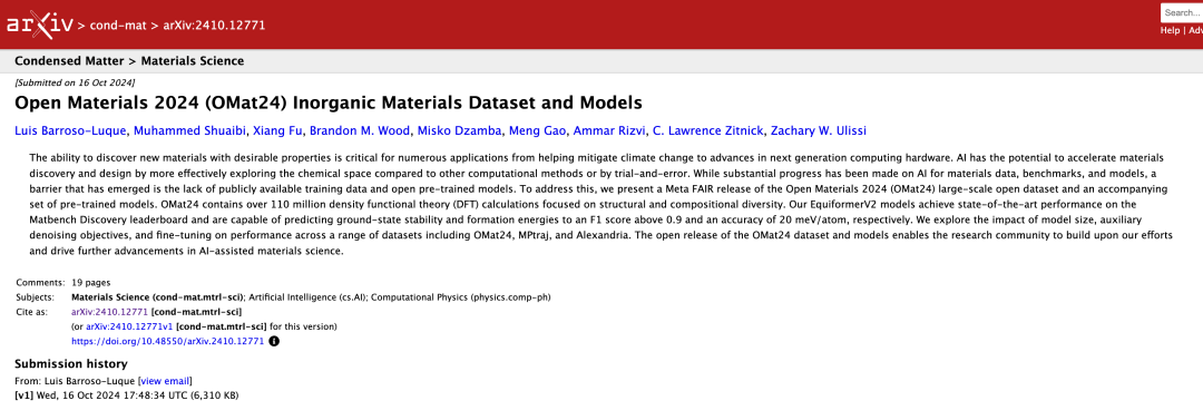 几乎覆盖元素周期表！Meta 发布开源 OMat24 数据集，含 1.1 亿 DFT 计算结果 - 知乎