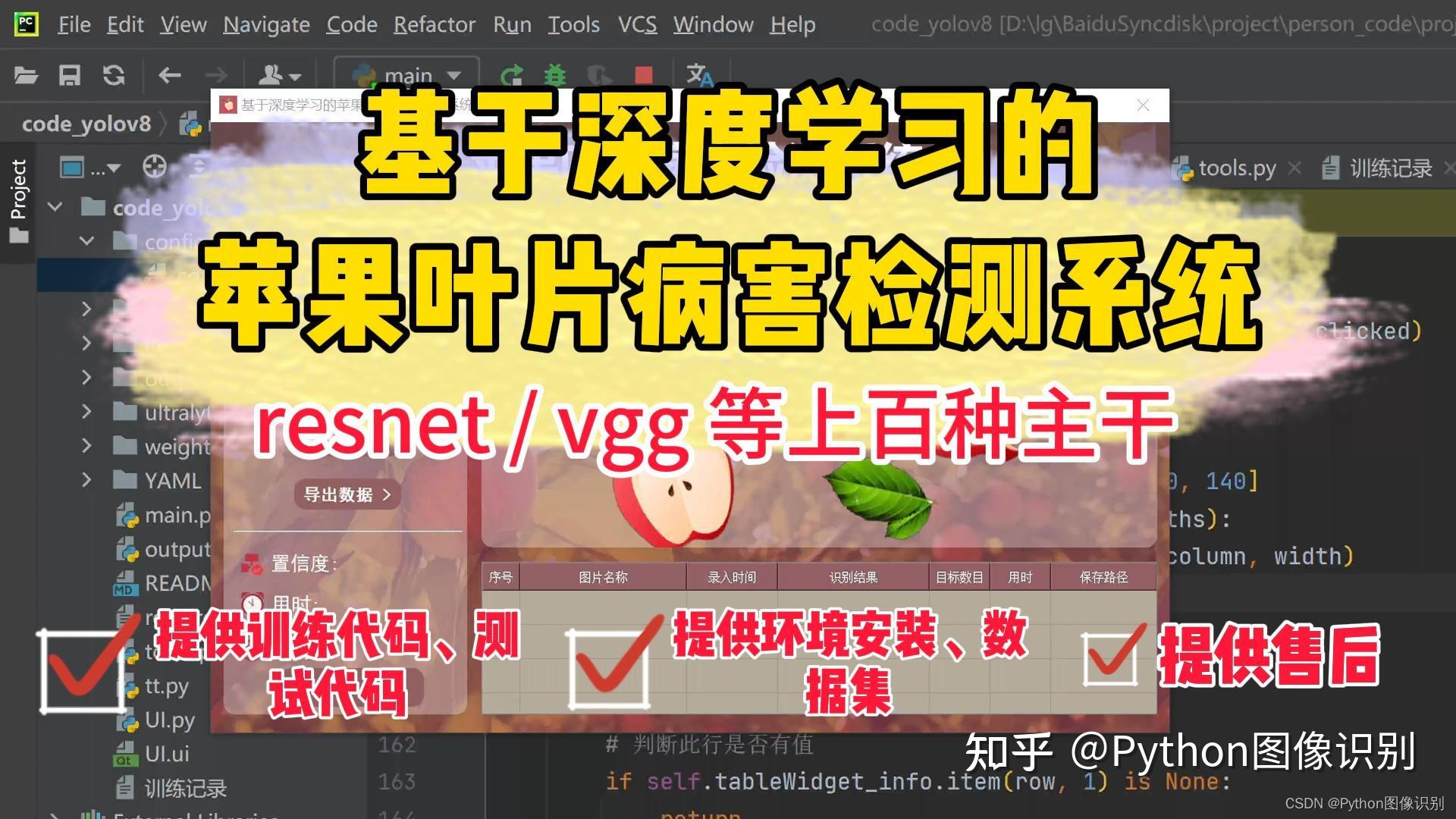 基于深度学习的苹果叶片病害检测系统（含UI界面、yolov8、Python代码、数据集） - 知乎