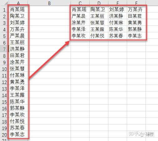 【microsoft Excel篇】vba实现将excel中一列数据转成多行多列数据 知乎