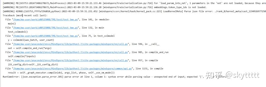 算子编译报错Parse json file error:*.json, parse error at line1, cilumn 1: syntax error while parsing ...
