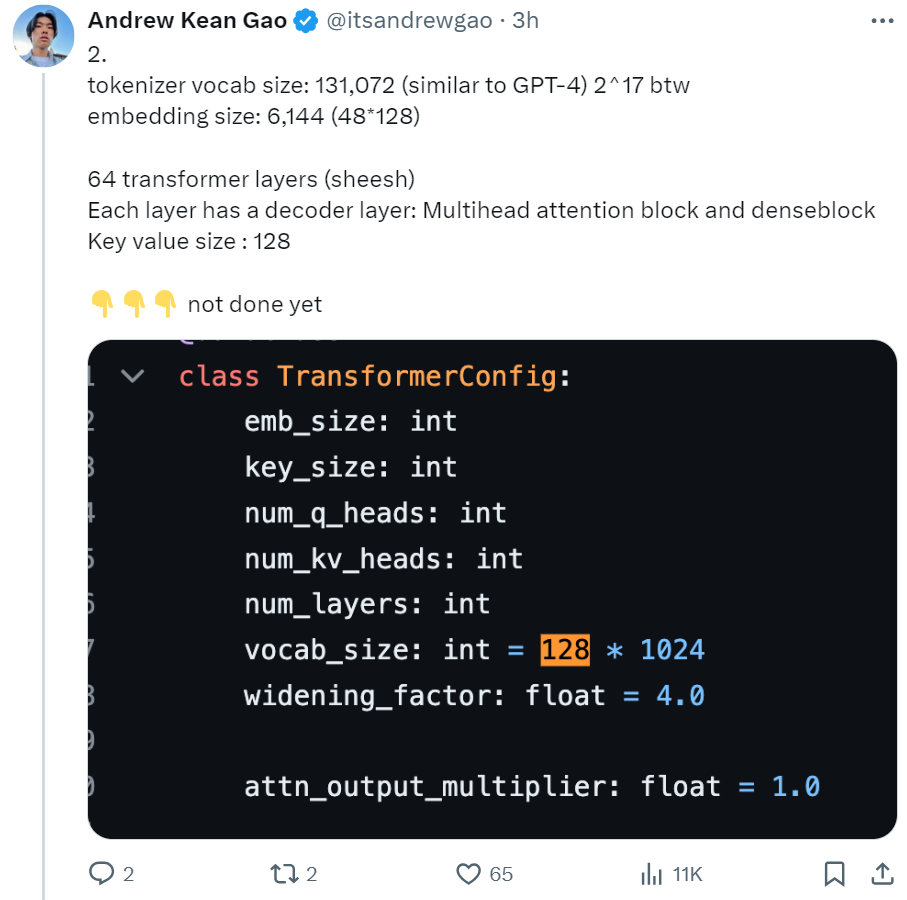 马斯克开源Grok-1：3140亿参数迄今最大，权重架构全开放，磁力下载 - 知乎