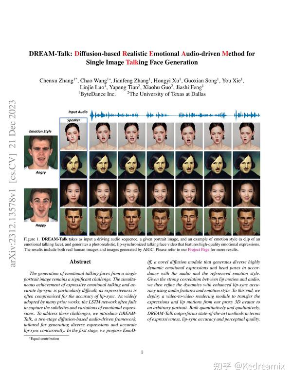 Talking Head Generation论文速递 2024-01-24 更新 - 知乎
