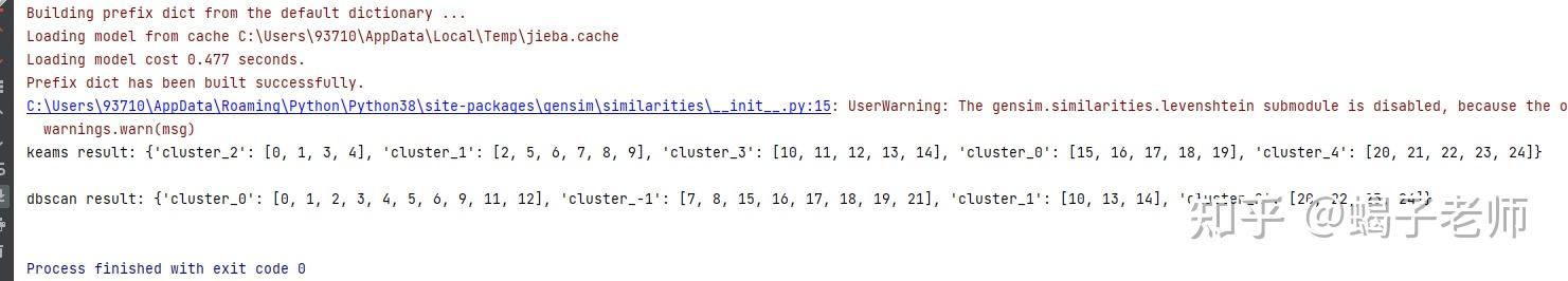 文本聚类算法:kmeans,dbscan算法的python代码实现 已调试成功 Python39版本测试 知乎