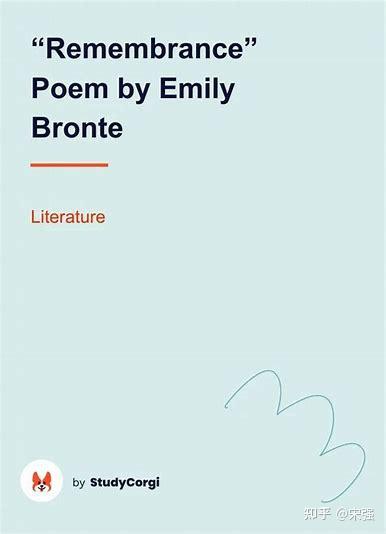 Emily Brontë(艾米莉·勃朗特)《Remembrance (Cold in the earth)》《回忆（地球上的寒冷）》解析 - 知乎
