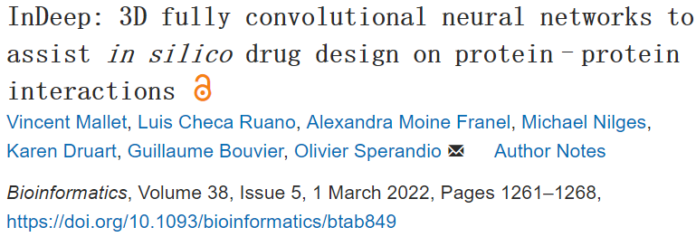 InDeep：3D全卷积神经网络，用于协助蛋白质-蛋白质相互作用的药物设计 - 知乎
